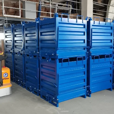 Buy Customizable Heavy-duty Metal Transport Box Self-dumping Hopper ...