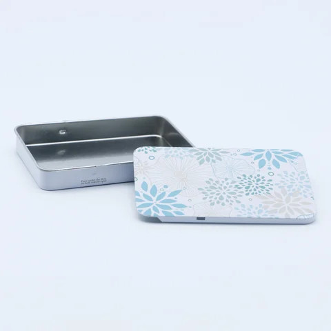 Buy Customizable Rectangle Small Square Candy Tin Case Child-resistant ...