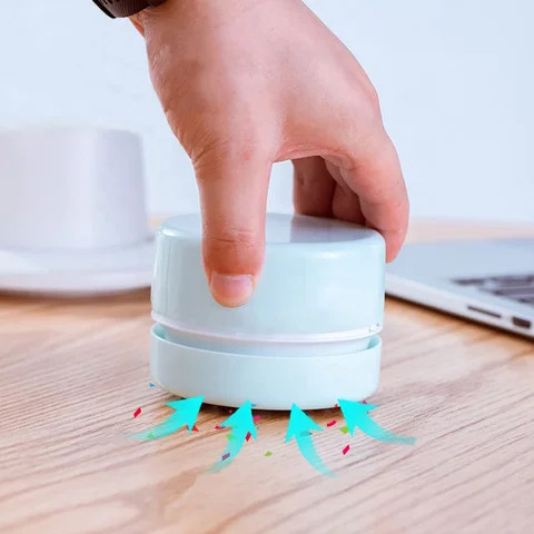 Buy Desktop Vacuum Cleaner Portable Mini Table Dust Sweeper Cordless ...