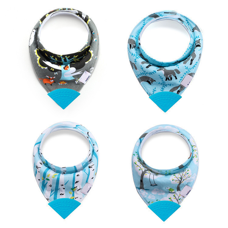 Buy Drool Bibs With Teethers For Natural Teething Relief Absorbent ...