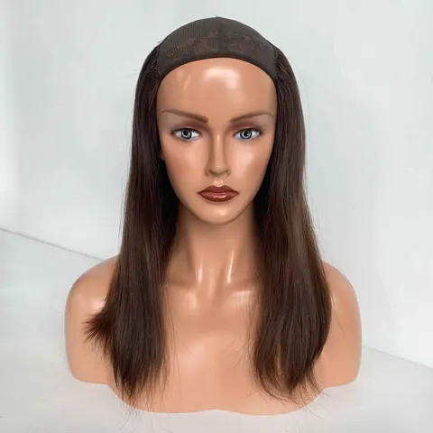 Buy Fasimei Top 100% Human Hair Russian Jewish Kosher Wigs Ponytail Wig ...