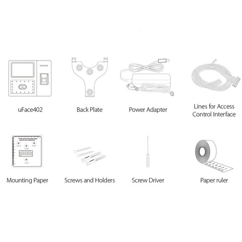 Buy Fingerprint Time Attendance Machine Iface402 Card &face Recognition ...