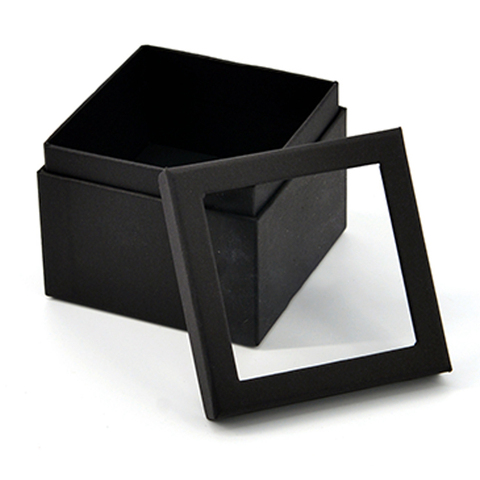 Buy High End Lid Off Gift Box With Clear Plastic With Gold Stamping ...