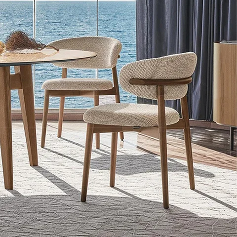 Buy Italian Modern Cross Back Dinner Chair Solid Wooden Chair For ...