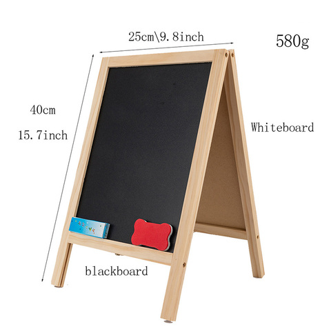 Buy Kids Solid Wood Easel Stand Blackboard Wooden Blackboard Writing ...