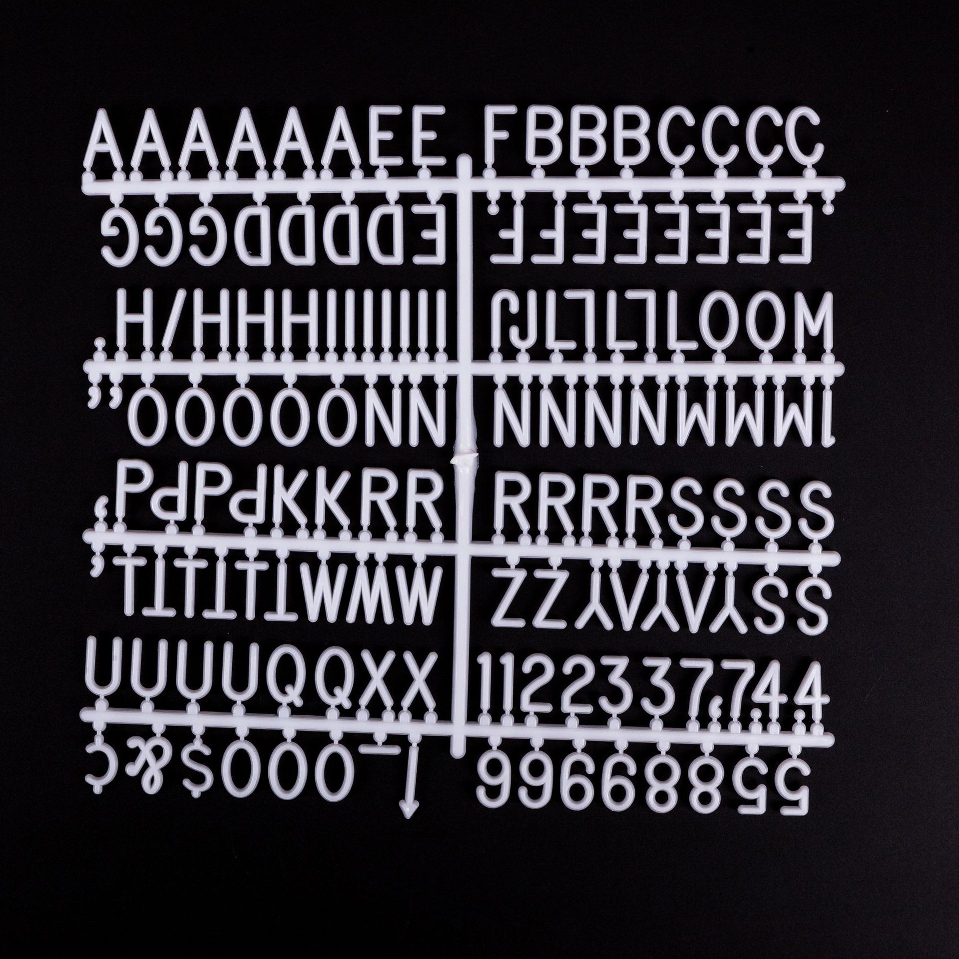 Buy Letter Board Letter White Plastic Letter Set For Changeable Felt ...