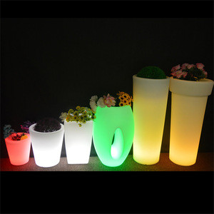 Buy Light Up Flower Pot/flower Pots Planters Garden/pe Plastic Lighted ...