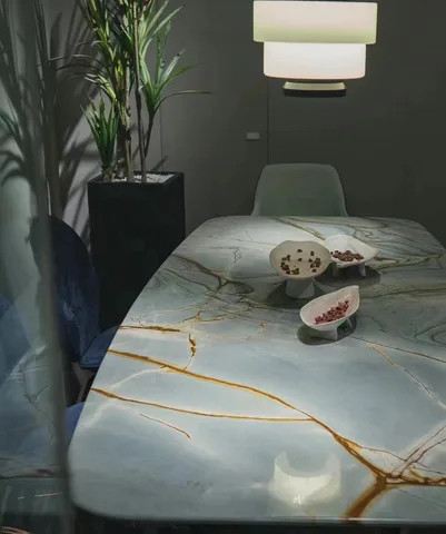 Buy Luxury Blue Marble Table Tops Interior Round Natural Marble Stone ...