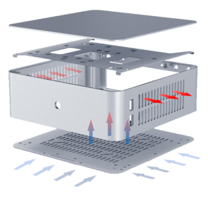 Buy Mini Computer Case Sheet Metal Mini Itx Desktop Heat Dispersion ...