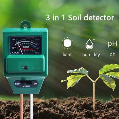 Buy Moisture Light Ph Meter Soil Monitor Gardening Farm 3 In 1 Digital ...