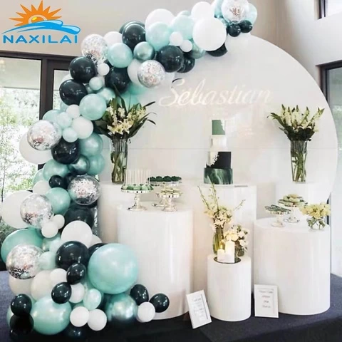 Buy Naxilai White Acrylic Wedding Backdrop Circle Backdrop Stand Round ...