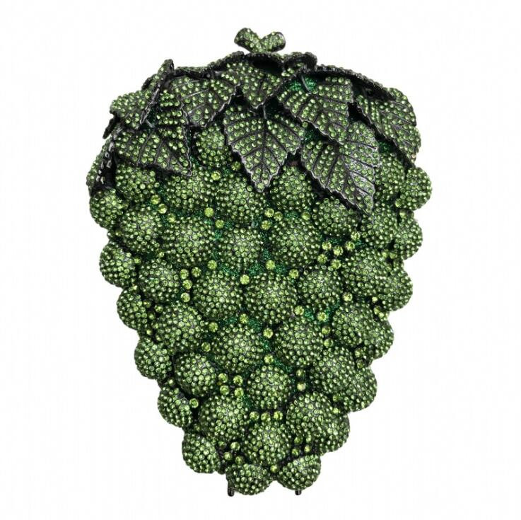 Buy New Designer Luxury Crystal Fruit Grape Clutch Purse Women Evening ...