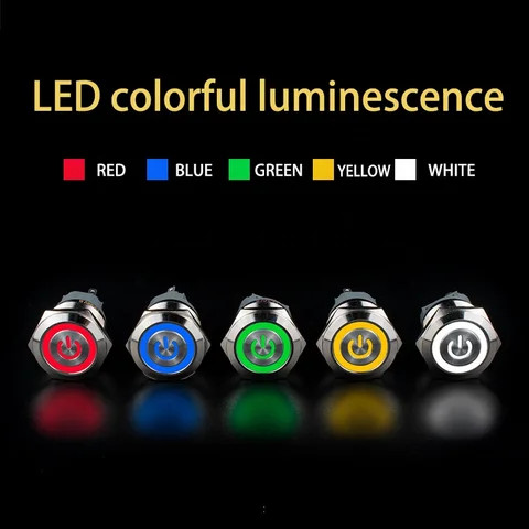 Buy Push Button Switch Factory 12mm 16mm 19mm 40mm Metal Momentary Push ...