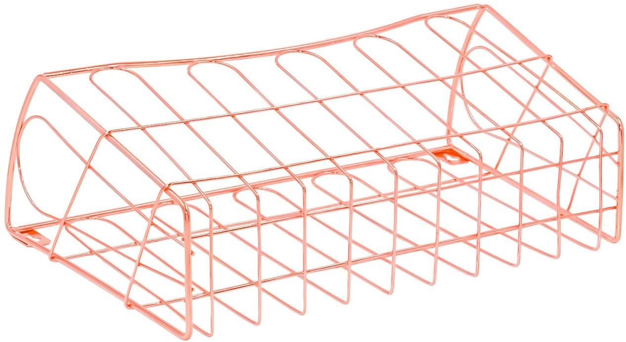 Buy Rose Gold Wall Mount File Organizer Holder Letter Rack For Cubicle ...