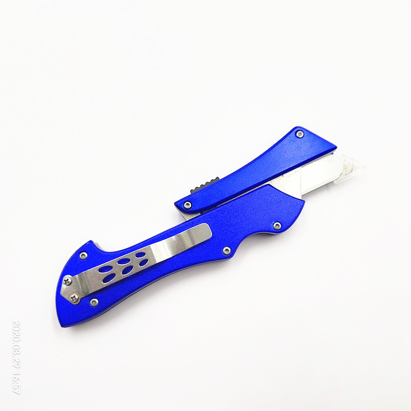 Buy Slide To Open Mechanism Utility Knife With Anodized Aluminum Handle ...