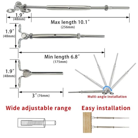 Buy Stainless Steel Hardware Systems Wire Rope Cable Stair Railing ...