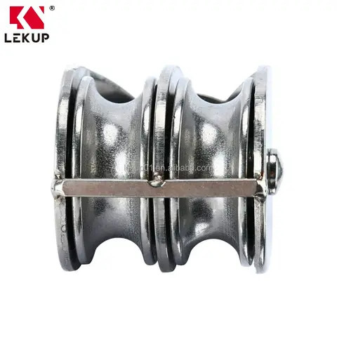 Buy Stainless Steel Rope Roller Pulley Crane Cable Pulley Roller Double ...