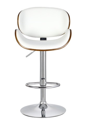 Buy Swivel Standing Stool Bar High Chair Metal Bar Stool White Leather ...