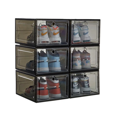 Buy Transparent Plastic Sneaker Storage Boxes Acrylic Drop Front ...