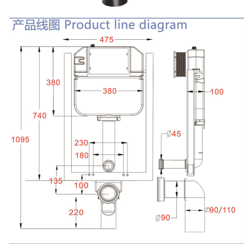 Buy Wall-mounted Concealed Cistern Toilet Water Flush Inwall Tank Oem ...