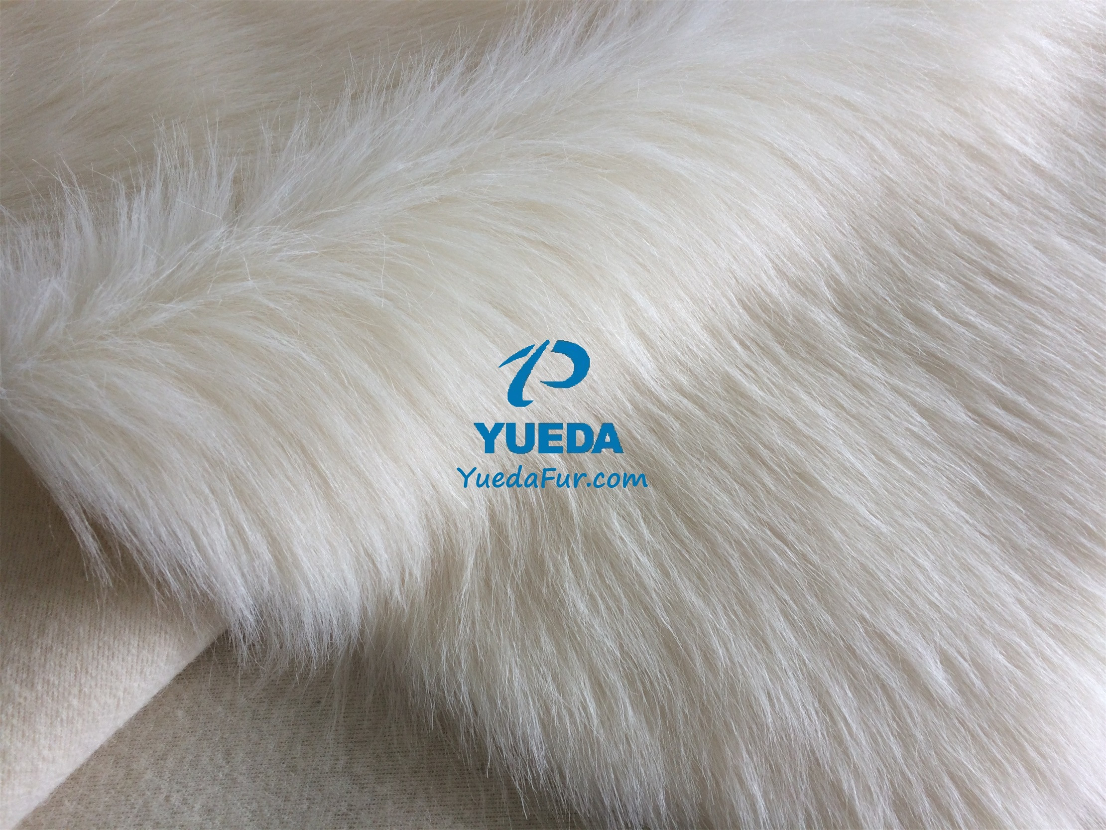 Buy [yueda Fur Factory] Long Pile Fake Fur, Long Haired Fake Fur, Ivory ...