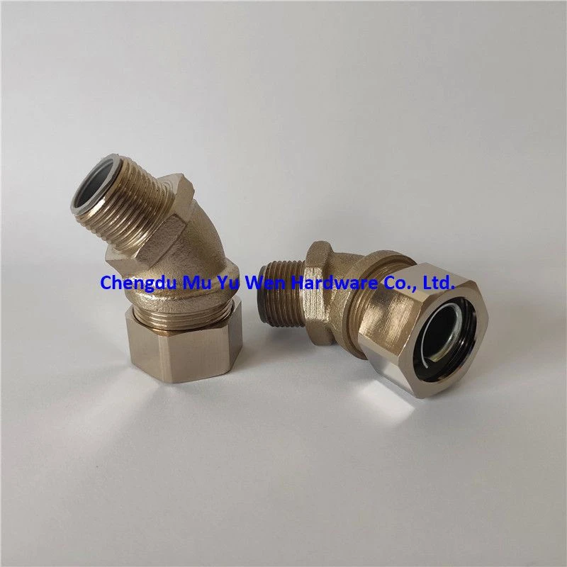 Buy 45 Degree Liquid Tight Fittings Made Of Brass Nickel Plated from ...