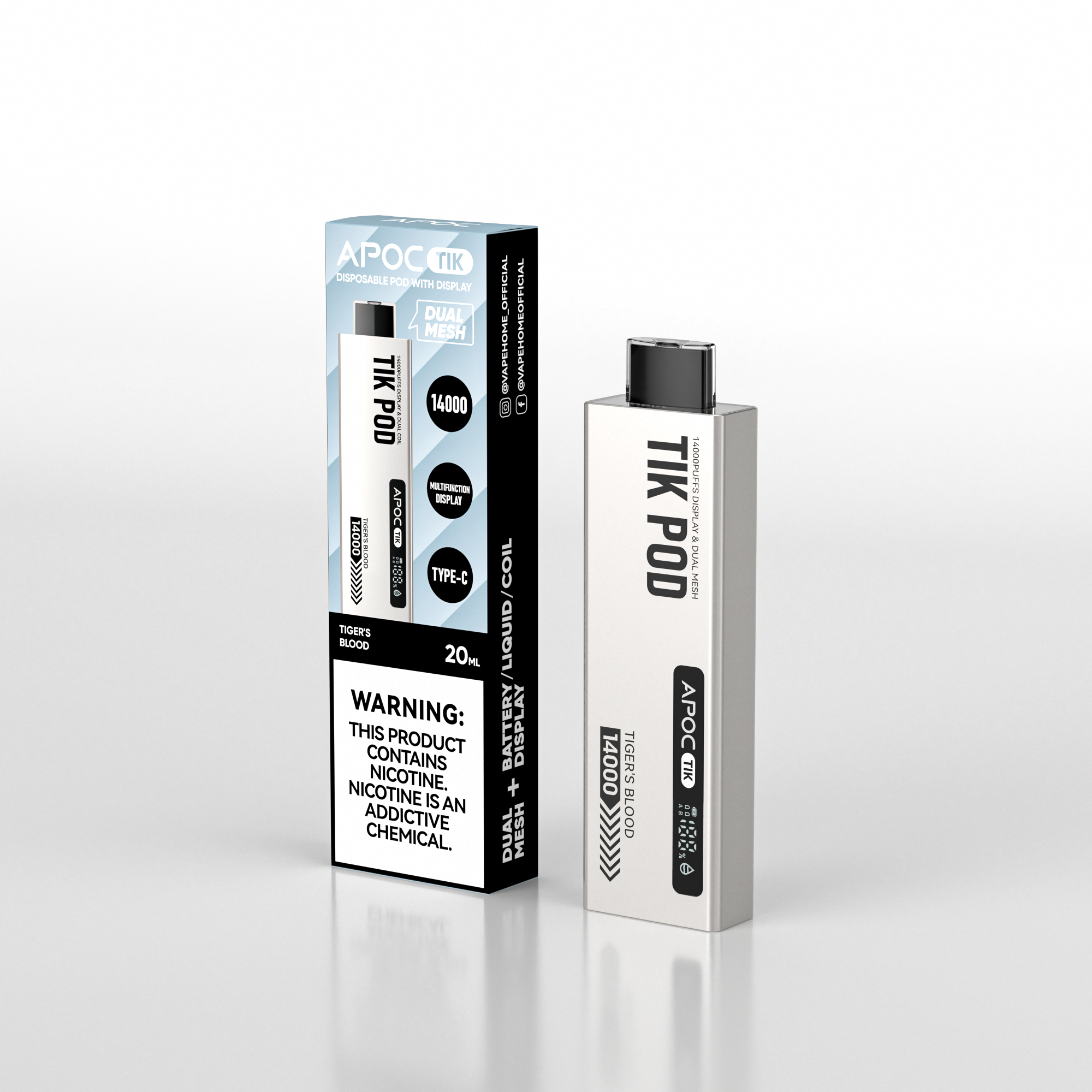 Buy Apoc Tik Disposable Vape With Smart Screen 14000ouffs from Dongguan ...