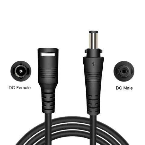 Buy 12v 24v Dc 5.5x2.1 5.5x2.5 Male And Female Power Wire With Lock Led ...