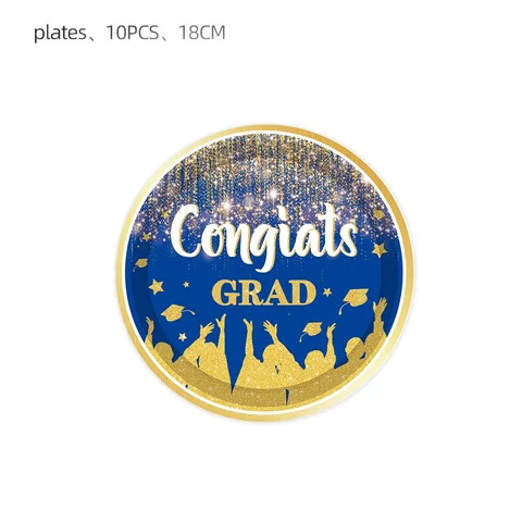 Buy 2024 Graduation Disposable Party Tableware Congrats Grad Theme ...