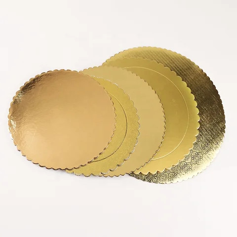 Buy 2mm Gold Round Cake Board With Waterproof Cakeboard from Shenzhen ...