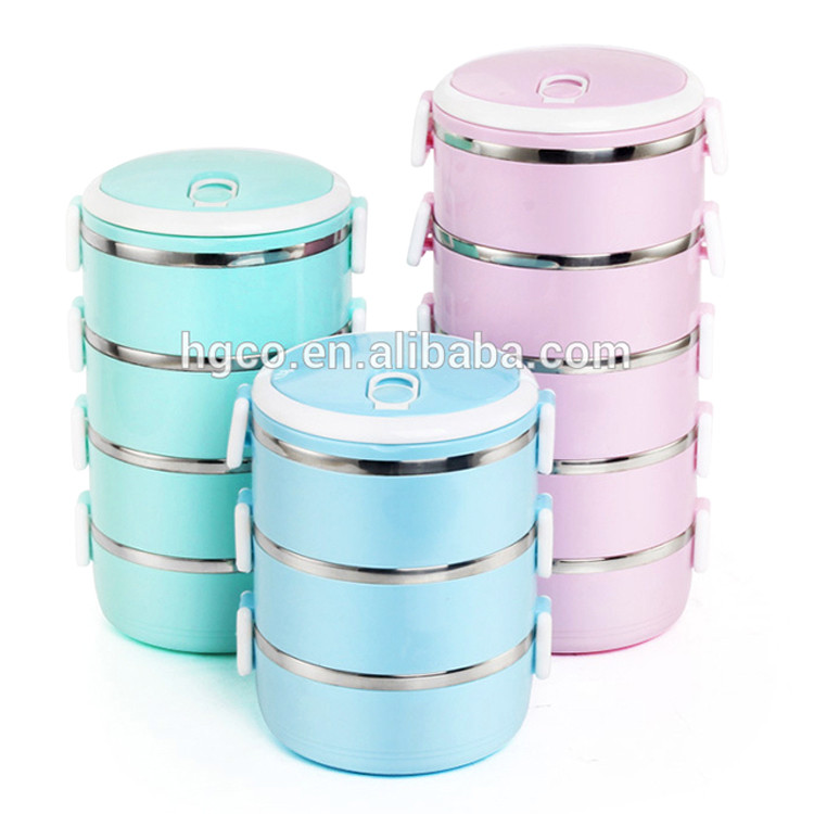 Buy 3 4 5 Layer Food Container Stainless Steel Insulated Lunch Box With ...