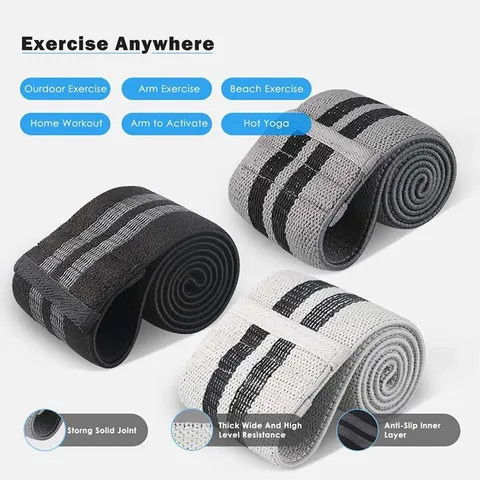 Buy 3 Resistance Bands Hip Circle Glute Hip Bands Loop Exercise Booty ...