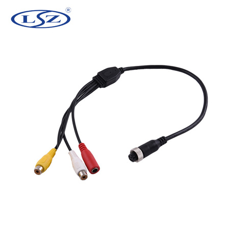 Buy 4 Pin Aviation Connector Car Rear View Camera Cable Rca Av Dc Plug ...