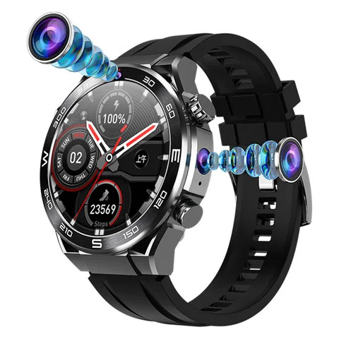 Buy 4g & 5g Android Smart Watch With Amoled Round Screen Dual Camera ...