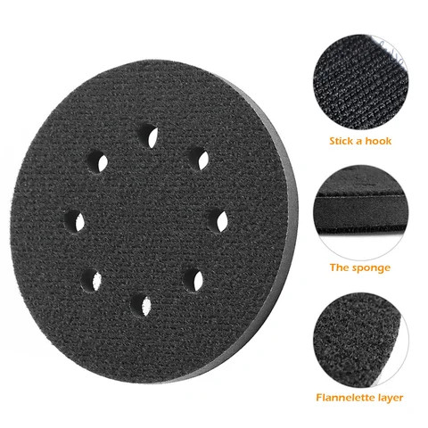 Buy 5 Inch 8 Hole Interface Buffer Pad For Backing Plate Interface Disc ...