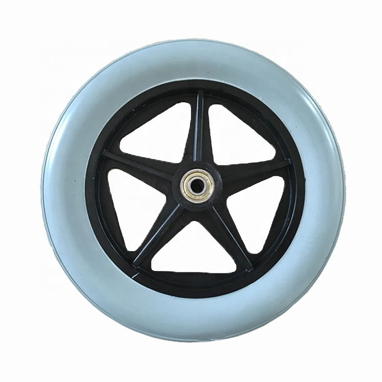 Buy 8 Inch Flat Free Pu Foam Wheelchair Front Wheel from Qingdao Stone ...