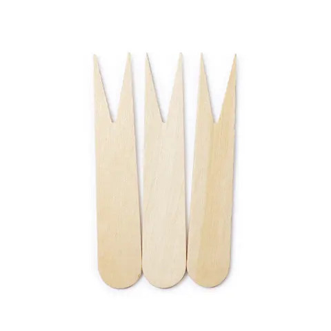 Buy 85mm Logo Printable Wooden Snacks Chip Forks Compostable Disposable ...