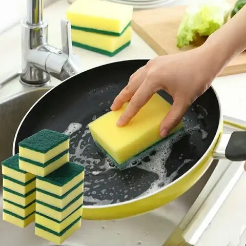Buy Best Price Dish Pan Pot Washing Scrub Sponge Kitchen Thick Scrubber ...