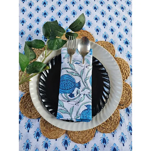 Buy Block Print Table Napkins Colorful Cotton Table Napkins Everyday ...