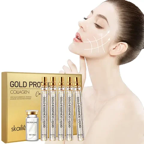 Buy Custom Logo Gold Protein Thread Lifting Elastic Skin Hydrating Gold ...