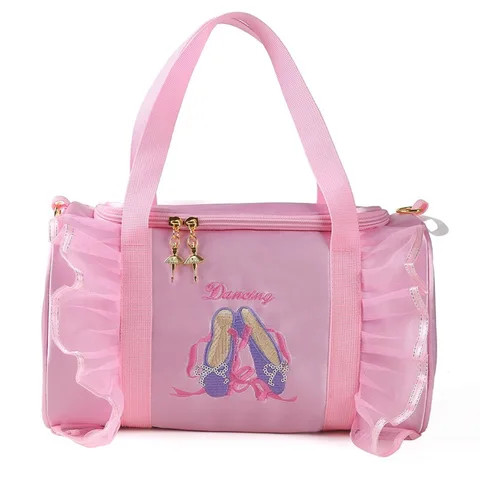 Buy Embroidery Ballet Shoes Girl Backpack For Dancing Lace Pink Dance ...