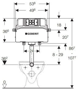 Buy Geberit Alpha In-wall Cistern Watermark Concealed Cistern For Wall ...
