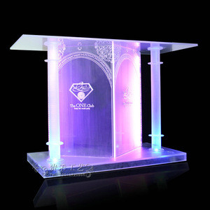 Buy Guiheyun Diamond Shape Acrylic Led Bar Table Movable Mixer Dj Table ...