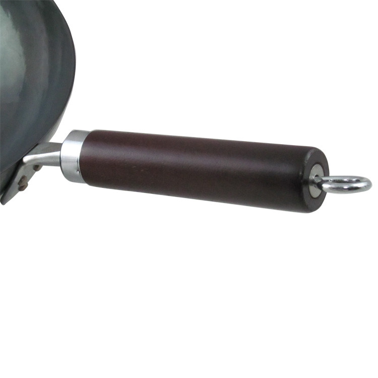 Buy Heavy Duty Pre-season Hand Hammered Wok Pan With Wooden Handle 32 ...
