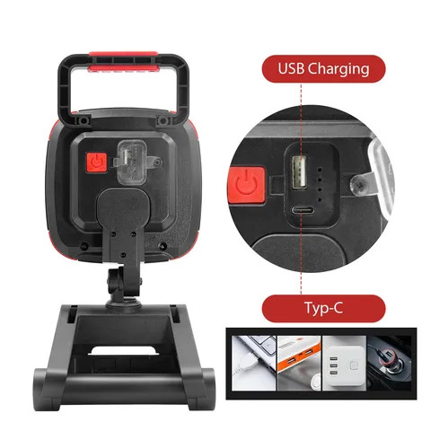 Buy Led Rechargeable Work Light With Clamp 2100lm Super Bright Cob Work ...