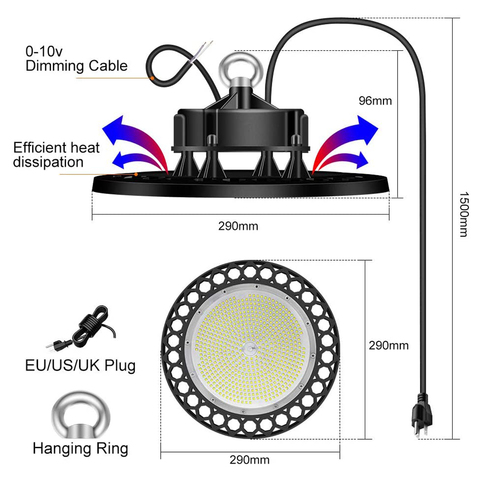 Buy Linear High Bay Led Lighting Fixture With Recessed Suspended ...