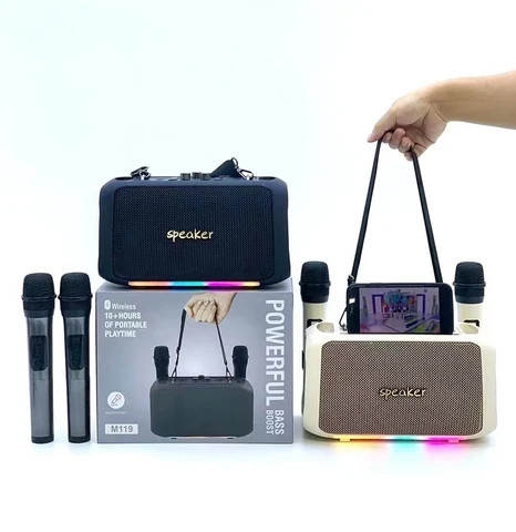 Buy M119 Bluetooth Speaker With Wireless Microphone Home Karaoke ...