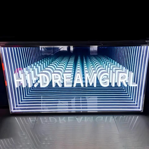 Buy Mirror Infinity Letter Sign Rgb 3d Infinity Mirror Custom Led Sign ...