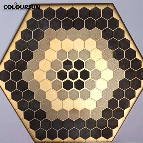 Buy Modern Gold Hexagon Metal Mosaic Tile Glossy Porcelain Kitchen ...