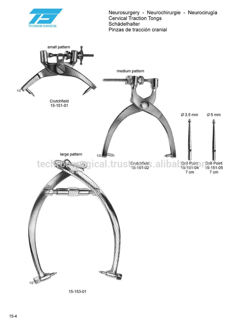 Buy Neurosurgery Crutchfield Traction Tongs from TECHRON SURGICAL ...